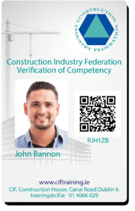 CIF Verification of Competency Card - CIF Training